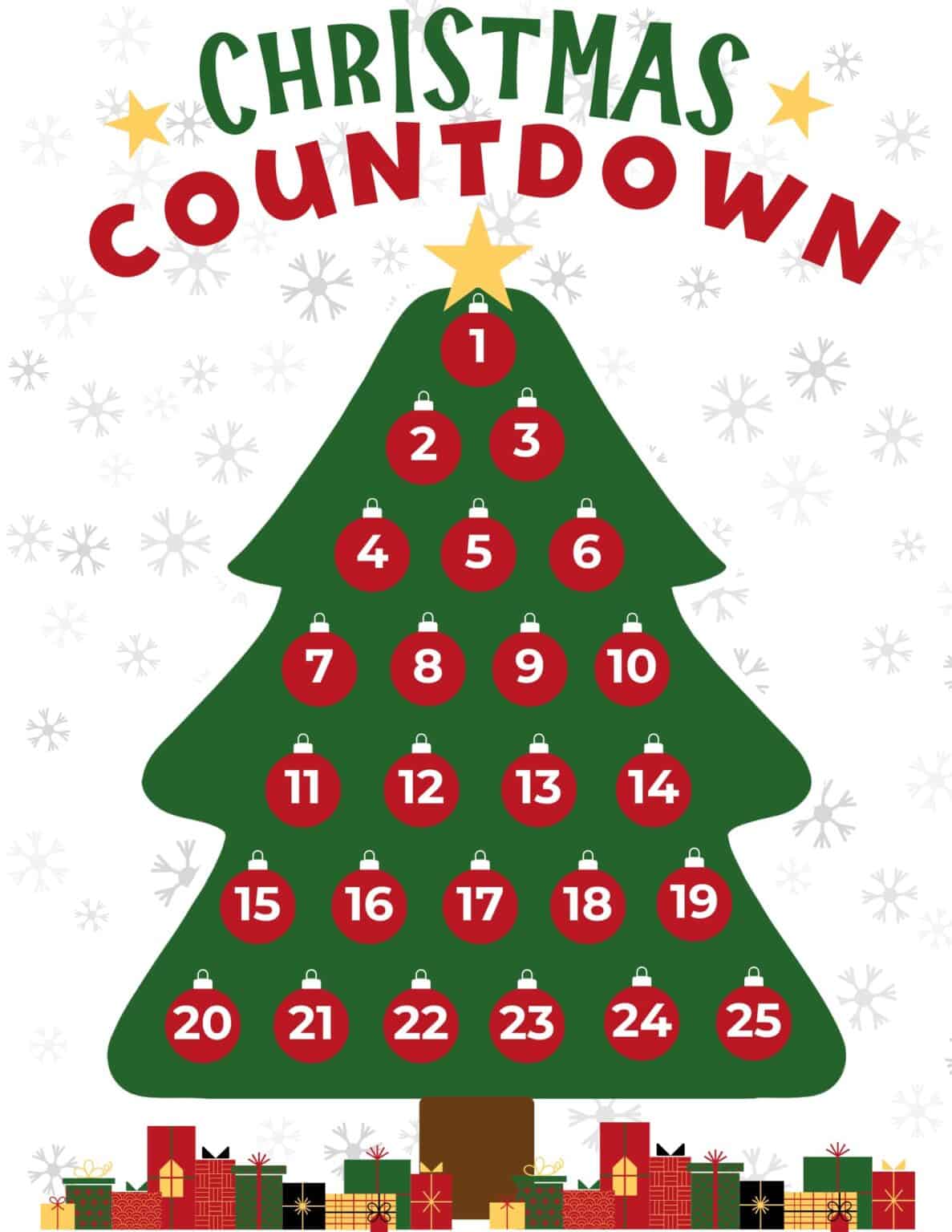 Free Printable Christmas Countdown Calendar - Create Craft Print